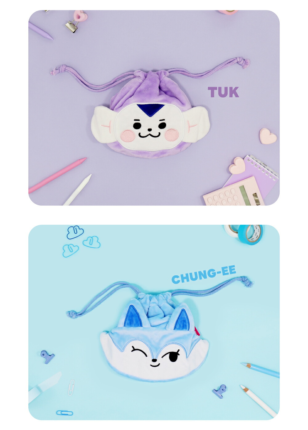 WDZY フェイスポーチ 巾着ポーチ コスメポーチ LYA CHUNG-EE TUK HATT CABBIT > キャラクター | sol ...