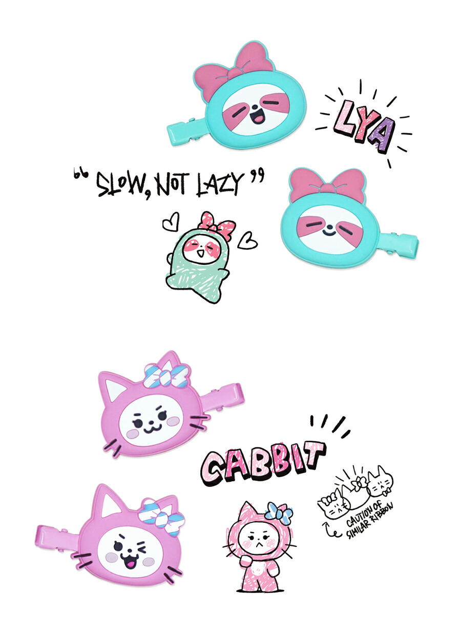 50%OFFセール：】WDZY ヘアクリップ 前髪止め 前髪クリップ LYA CHUNG-EE TUK HATT CABBIT ...